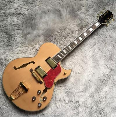 China Custom Hollow Byrdland Archtop Electric Guitar Gold Hardware 22 Fret for sale