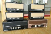 China Hand Wired All Tube Guitar Amplifier Head 50W Point to Point Birch Cabinet Black Brown for sale