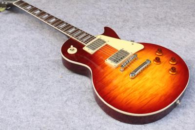 China LPaul R9 Tiger Flame Les Paul Electric Guitar Mahogany Body Maple Neck 22 Frets Chrome Hardware for sale