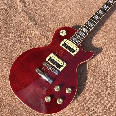 China LP Slash Electric Guitar Flame Maple Top 628mm Scale 22 Fret Mahogany Body Rosewood Fingerboard for sale
