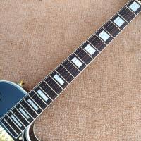China Custom LP Electric Guitar Red Flame Maple Top Mahogany Body 628mm Scale 22 Fret Gold Hardware for sale