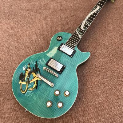 China Custom LP Standard Electric Guitar Flame Maple Top 22 Fret Rosewood Fingerboard Mahogany Body for sale