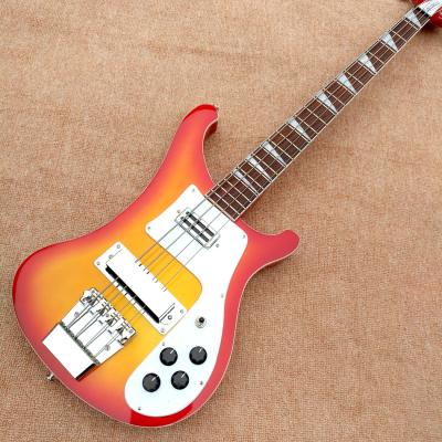 China Rick 4003 Model 4 String Electric Bass Guitar Cherry Burst Chrome Hardware 22 Fret Rosewood Fingerboard for sale