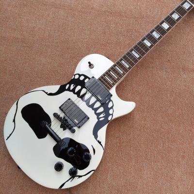 China Custom LP Electric Guitar Mahogany Body Rosewood Fingerboard 22 Fret Skeleton Black Hardware for sale
