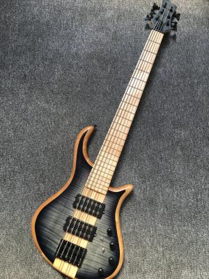 China Custom 4 String Electric Bass Guitar ELM Body Maple Neck Rosewood Fingerboard 21 Fret Passive Pickup for sale