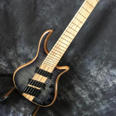 China Mahogany 6 String Electric Bass Guitar 22 Fret Maple Neck Passive Pickups OEM for sale