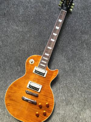 China LP 1959 R9 Electric Guitar Tiger Flame Mahogany Body Rosewood Fingerboard 22 Frets Chrome Hardware for sale