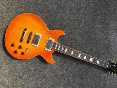 China Custom Shop Vintage One Piece Body and Neck LP Guitar Double Cut ES Electric Guitar Left Handed 22 Fret Mahogany for sale