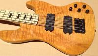 China Flame Maple 5 String Electric Bass Guitar Ashwood Body 20 Fret Maple Fingerboard for sale