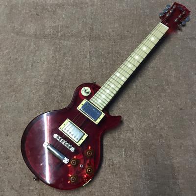 China LED Light Acrylic Electric Guitar 22 Fret Maple Fingerboard Brazil Wood Bow for sale
