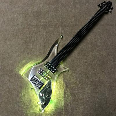China LED Light Acrylic Electric Guitar 22 Fret Rosewood Fingerboard Brazil Wood Bow for sale