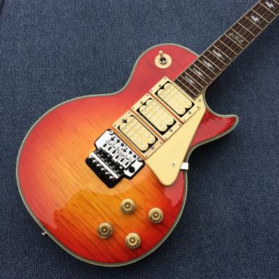 China Custom LP Electric Guitar 3 Pickups Rosewood Fingerboard 22 Frets Cherry Sunburst Mahogany Body for sale