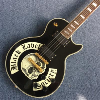 China Custom LP Electric Guitar Mahogany Body Rosewood Fingerboard 22 Fret Skeleton Printing for sale