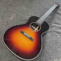 China Custom Solid East Indian Rosewood OO Parlor Acoustic Guitar Sunburst Double EQ for sale