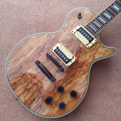 China Custom Shop Solid Spalted Maple Top Electric Guitar Mahogany Body 22 Fret for sale