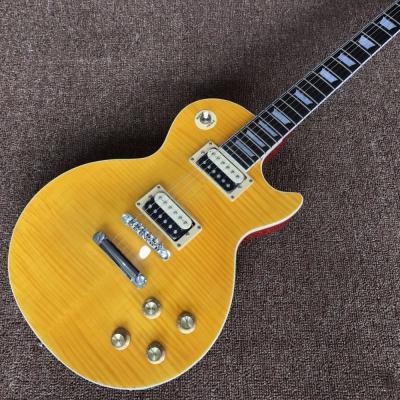 China OEM Custom Shop Yellow Top SLASH LP Electric Guitar Mahogany Body 22 Fret for sale
