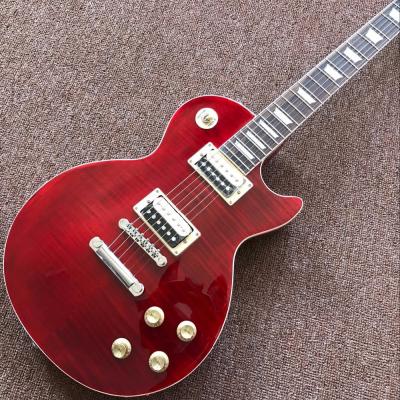 China OEM Custom LP Electric Guitar Mahogany Body Rosewood Fretboard 22 Frets Red for sale