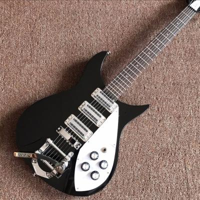 China Wholesale Custom Rickenback Style Electric Guitar Mahogany Body 22 Fret Black for sale