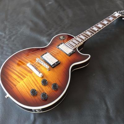 China Custom 1959 R9 Tiger Flame LP Electric Guitar Mahogany Body 22 Fret Rosewood Fingerboard Chrome Hardware for sale