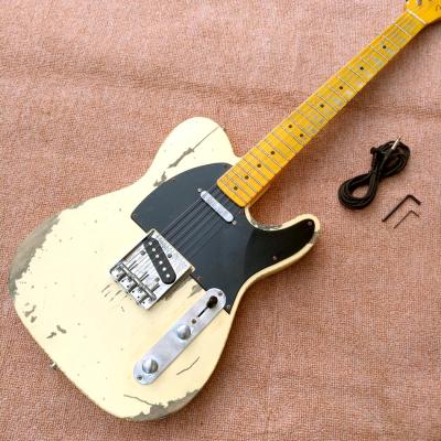 China Handmade Relic TELE Electric Guitar Mahogany Body Maple Fretboard 22 Frets for sale