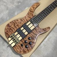 China Custom 5 String Bass Guitar Rosewood Fingerboard 22 Frets Basswood Body Mahogany Neck for sale