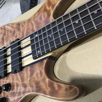 China Custom 5 String Bass Guitar Rosewood Fingerboard 22 Frets Basswood Body Mahogany Neck for sale