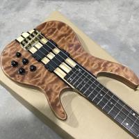 China Custom 5 String Bass Guitar Rosewood Fingerboard 22 Frets Basswood Body Mahogany Neck for sale