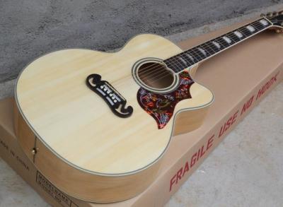 China G200 Cutaway Acoustic Electric Guitar Spruce Top Mahogany Neck 21 Frets H-Bird Pickguard for sale