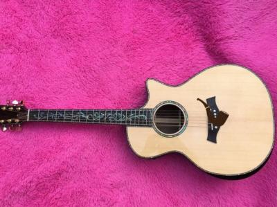 China Chaylor Acoustic Electric Guitar Real Abalone Solid Top 21 Fret Rosewood Back Side for sale