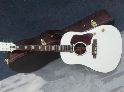 China Chibson G160e Acoustic Electric Guitar Alpine White John Lennon Style 21 Fret Spruce Top for sale