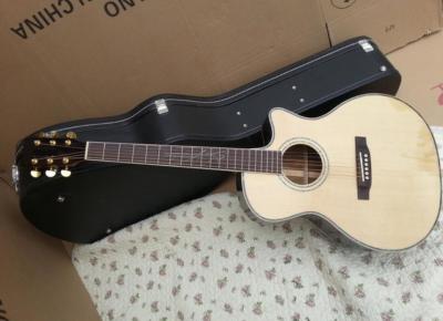 China 6 String Lakewud Acoustic Guitar Solid Spruce Top Rosewood Back Sides 21 Frets Handmade for sale