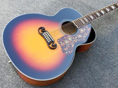 China 43 Inch 12 Strings G200 Acoustic Guitar Solid Spruce Top Maple Back Sides Fishman Pickup for sale