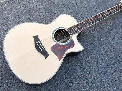 China 2018 Factory Custom Log Color Solid Spruce Top Acoustic Guitar 22 Frets Rosewood Back for sale