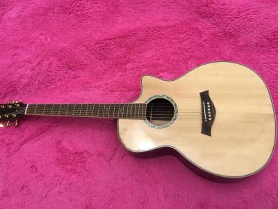 China Factory Custom Solid Spruce Top Acoustic Guitar Rosewood Back and Sides 22 Fret Cutaway for sale
