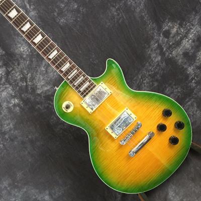 China LP Custom Electric Guitar Flaming Maple Top Mahogany Body 22 Fret Rosewood Fingerboard for sale