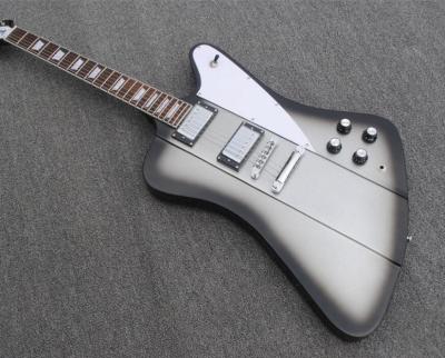 China Silver Top Firebird Electric Guitar Set-In Neck Mahogany Body 22 Fret Custom Black Edges for sale