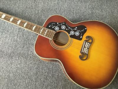 China Factory Custom G200 Acoustic Guitar 43 inch Solid Spruce Top Maple Back Sides Sunburst for sale