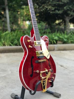China Custom ES-335 F Hollow Body Jazz Electric Guitar 6 Strings Red with Gold Hardware 22 Fret for sale