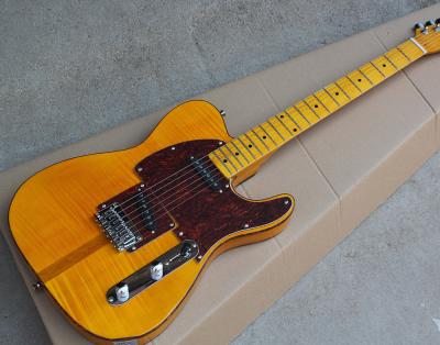 China Custom Wholesale TL Yellow Electric Guitar Basswood Body 22 Fret Maple Fingerboard for sale