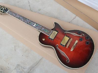 China Semi-hollow Electric Guitar Mahogany Neck Rosewood Fretboard 22 Frets Gold Hardware for sale