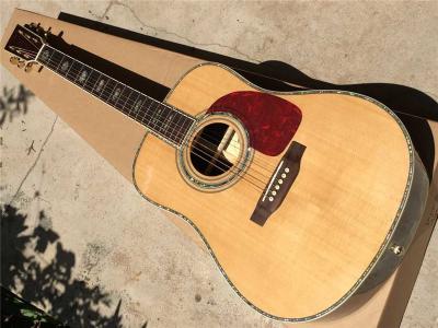 China Wholesale Custom 41 Inch 20 Fret Solid Spruce Top Acoustic Guitar with Real Pearl Inlay for sale