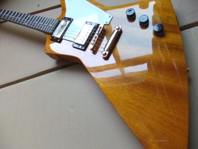China Wholesale Custom Explorer Electric Guitar Mahogany Body 22 Fret Natural Finish for sale