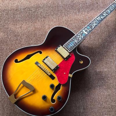 China Hollow Body JAZZ L5 Electric Guitar Yellow Maple Top 22 Fret Mahogany Body Rosewood Fingerboard for sale