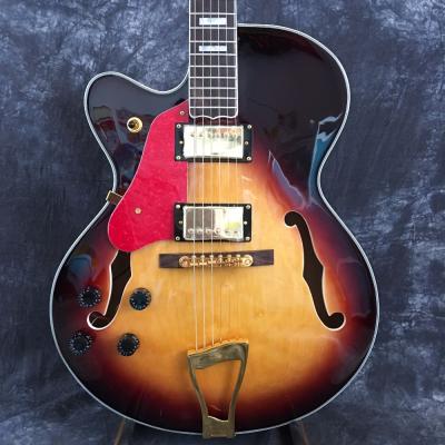 China Vintage Sunburst L5 Electric Jazz Guitar 22 Fret Maple Body Gold Hardware for sale
