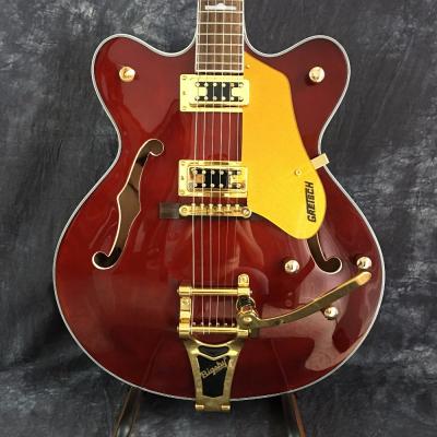 China Semi Hollow Body ES 335 Electric Guitar with Bigsby Gold Hardware 22 Fret Maple Body for sale