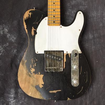 China Custom Wholesale TL Electric Guitar 21 Fret ELM Body Maple Neck Handmade Relic for sale