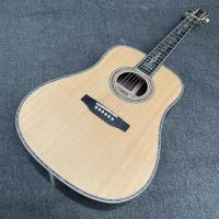 China Solid R Back Side Life Tree Inlay Abalone Binding Dreadnought Acoustic Guitar Martin Guitar Style for sale