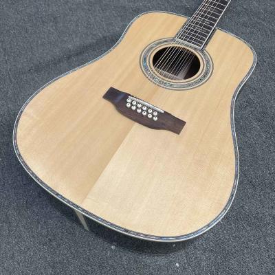 China Custom 41 Inch Dreadnought 12 String Acoustic Guitar Rosewood Back Sides Mahogany Neck for sale