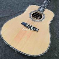 China Custom Deluxe Solid Spruce Top Dreadnought Acoustic Guitar 41 Inch Ebony Fingerboard for sale
