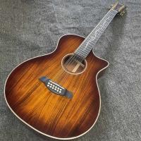 China Custom 12 String KOA Acoustic Guitar Gloss Body Matt Neck 20 Frets OEM for sale